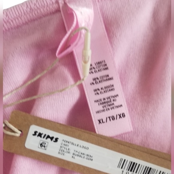 SKIMS | Tops | Skims Pointelle Logo Cami Tank Top Shirt Bubblegum Pink ...